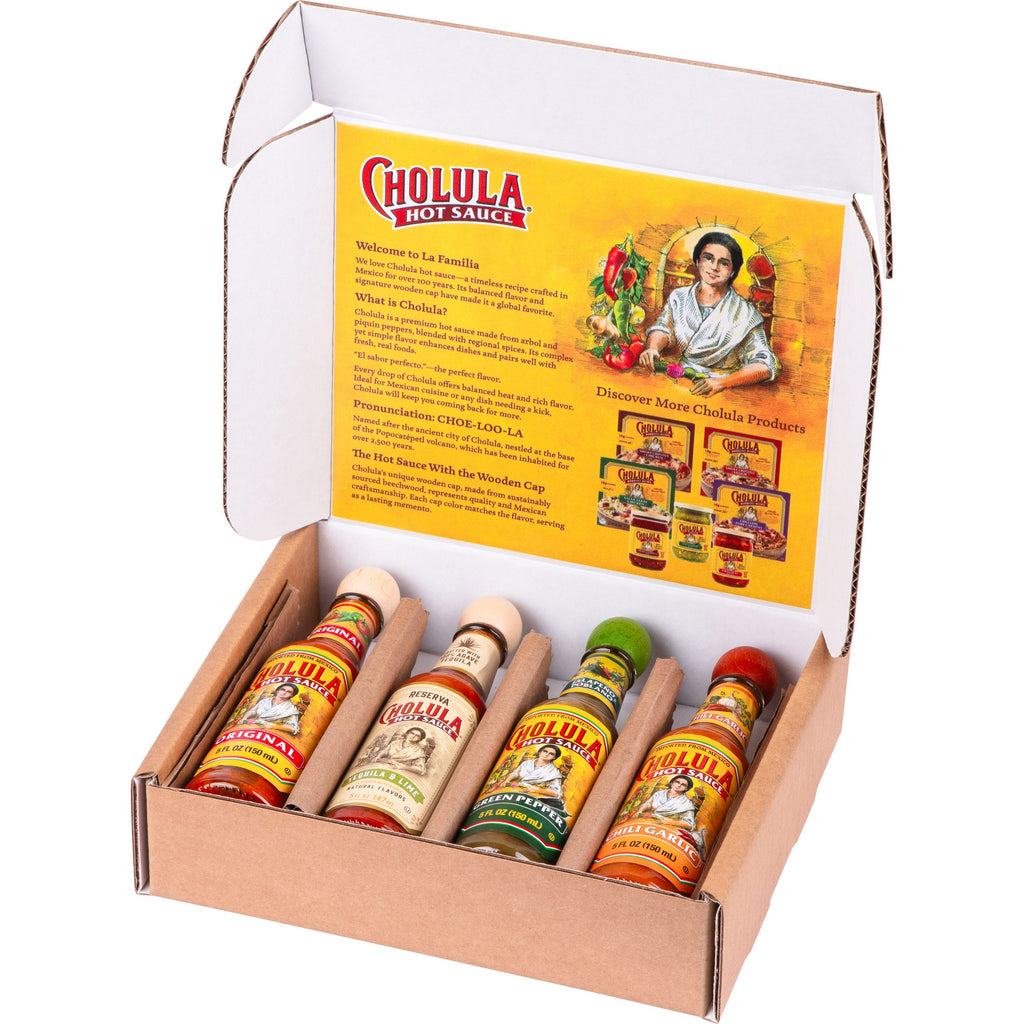 Cholula Variety Pack, 4-Count (Original, Reserva, Green Pepper, Chili ...